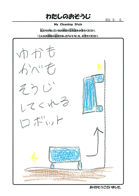 あったらいいな、未来のおそうじ道具 投稿 | おそうじ館 | ダスキンミュージアム「キレイ」と「おいしい」のむかし・いま・みらい